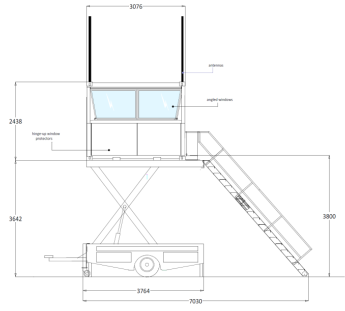 Compact Trailer Mounted Elevating VCR - Mobile ATC